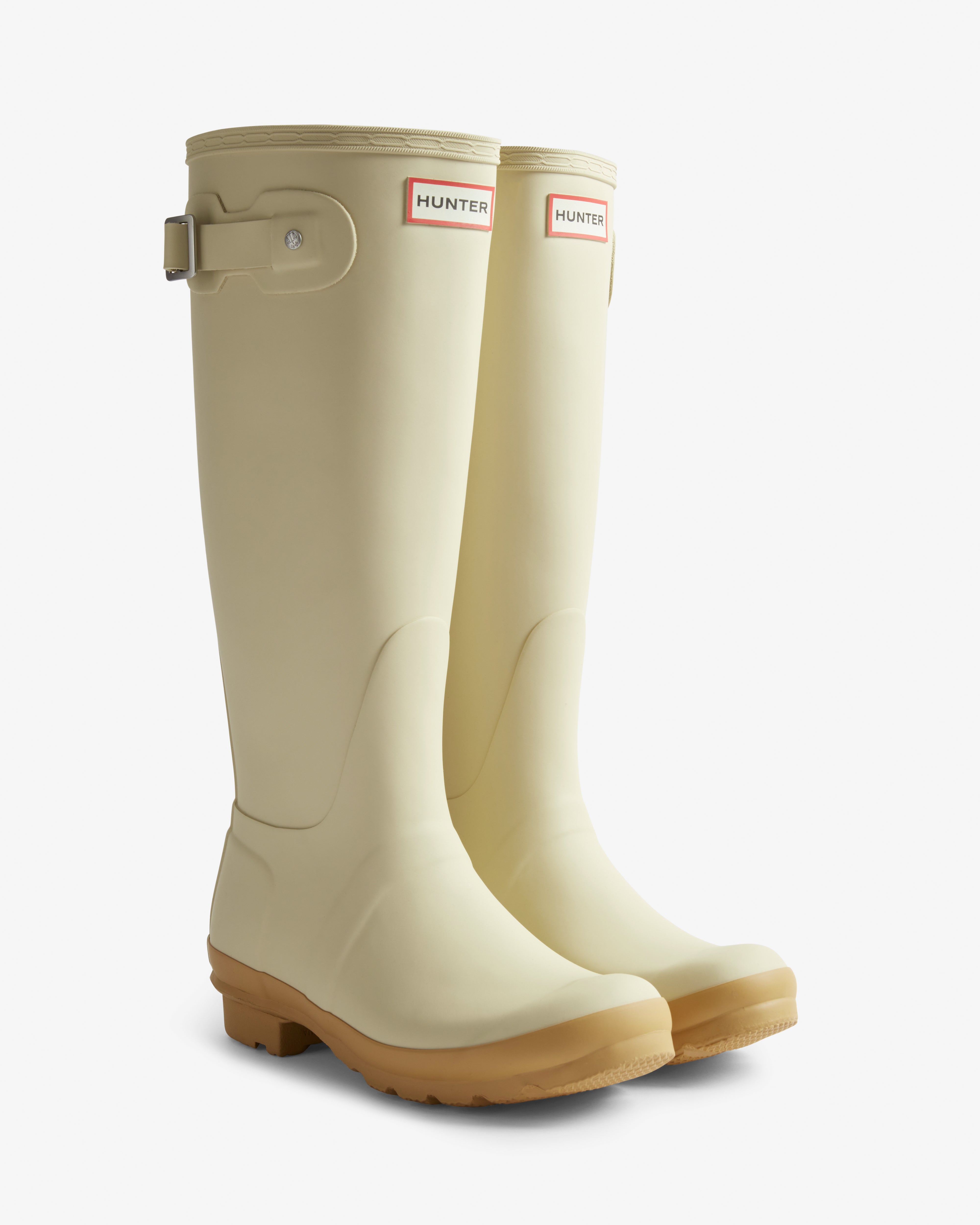 Hunter Boots Women's Original Tall Wellington Boots Gravel Biscuit ...